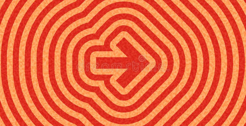 Right Arrow Icon with Ripple Lines Stock Illustration - Illustration of ...