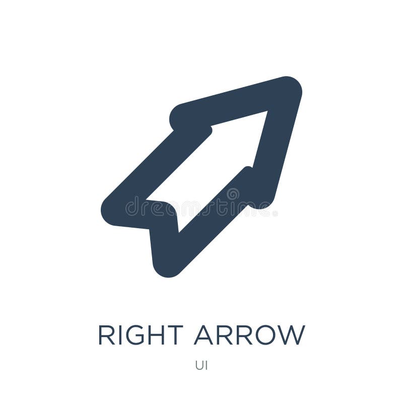 Right Arrow Icon in Trendy Design Style. Right Arrow Icon Isolated on ...