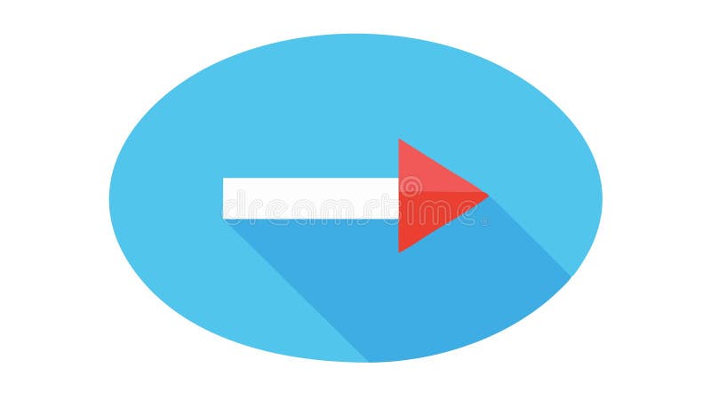 Right Arrow Icon Vector Illustration in Flat Style Navigation, Vector ...