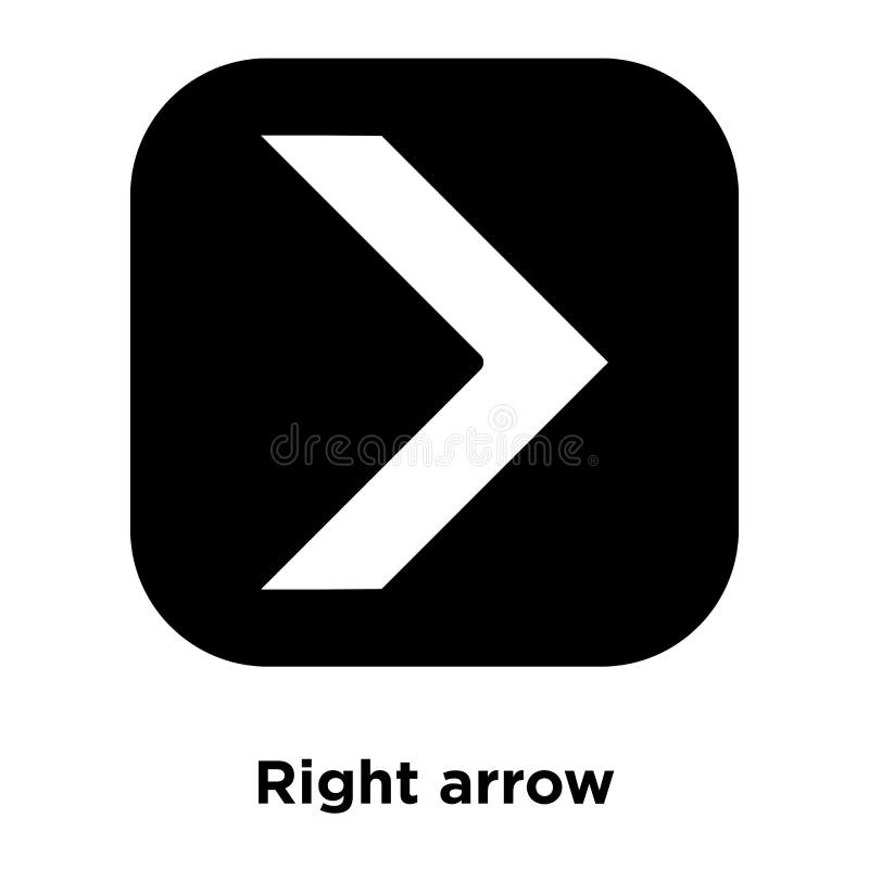 Right Arrow Curved Icon Vector Isolated on White Background, Log Stock ...