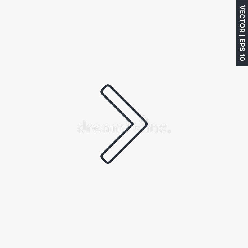 Right Arrow, Linear Style Sign for Mobile Concept and Web Design Stock ...