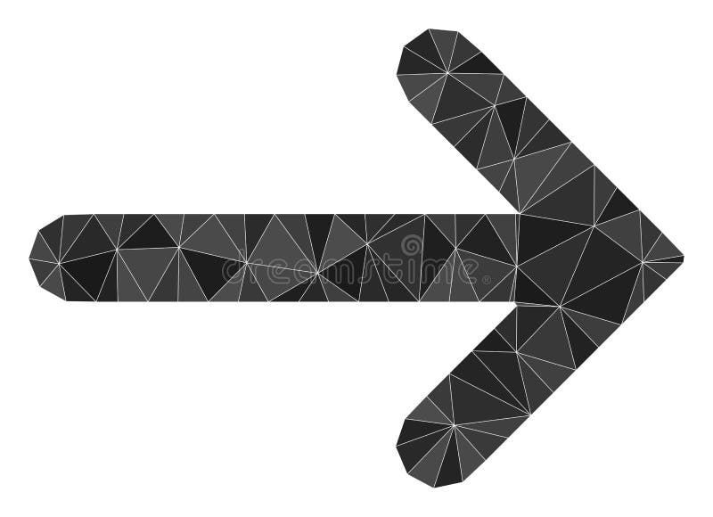 Right Arrow Low-Poly Mocaic Icon Stock Vector - Illustration of ...