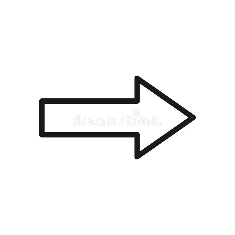 Right Arrow Outline Stock Illustrations – 24,619 Right Arrow Outline ...