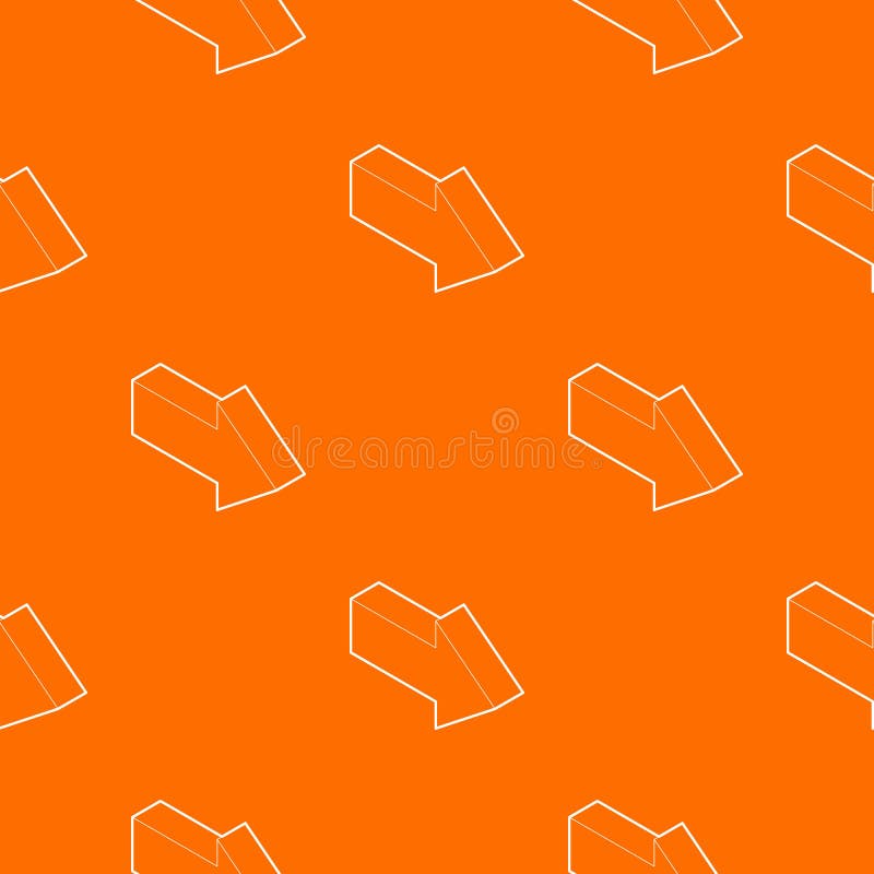Right Arrow Pattern Vector Orange Stock Vector - Illustration of ...