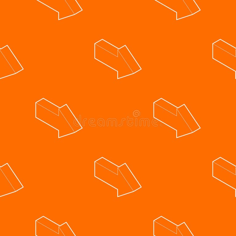 Right Arrow Pattern Vector Orange Stock Vector - Illustration of ...