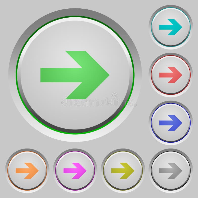Right arrow push buttons stock vector. Illustration of move - 186535886