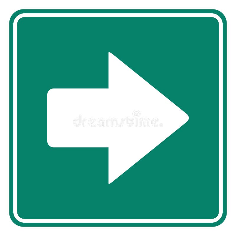 Right arrow and road sign stock vector. Illustration of caution - 228486217