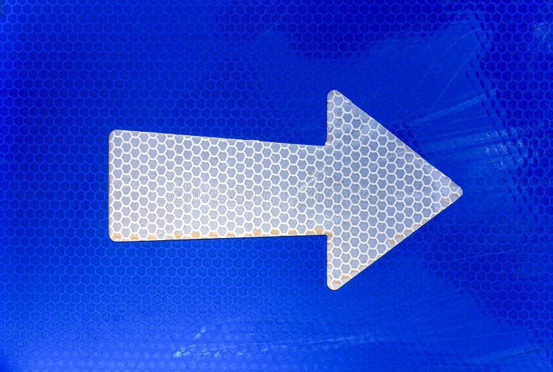 Right arrow on road sign stock photo. Image of white - 95636606