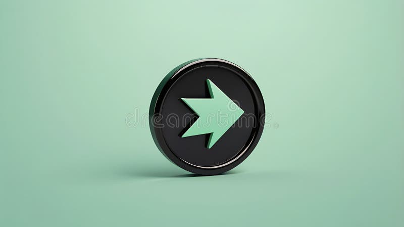 Right Arrow on Round Button Stock Illustration - Illustration of right ...