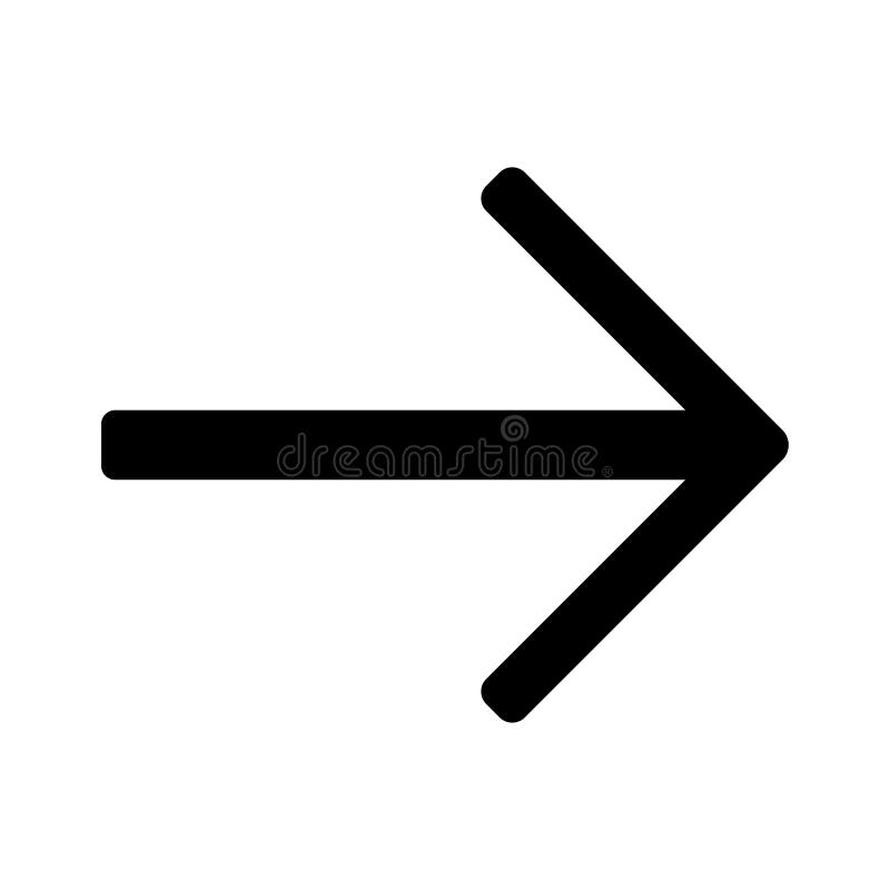Right arrow sign icon stock vector. Illustration of cursor - 224652040