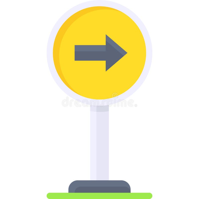 Right Arrow Sign Icon, Location Map and Navigation Vector Stock Vector ...