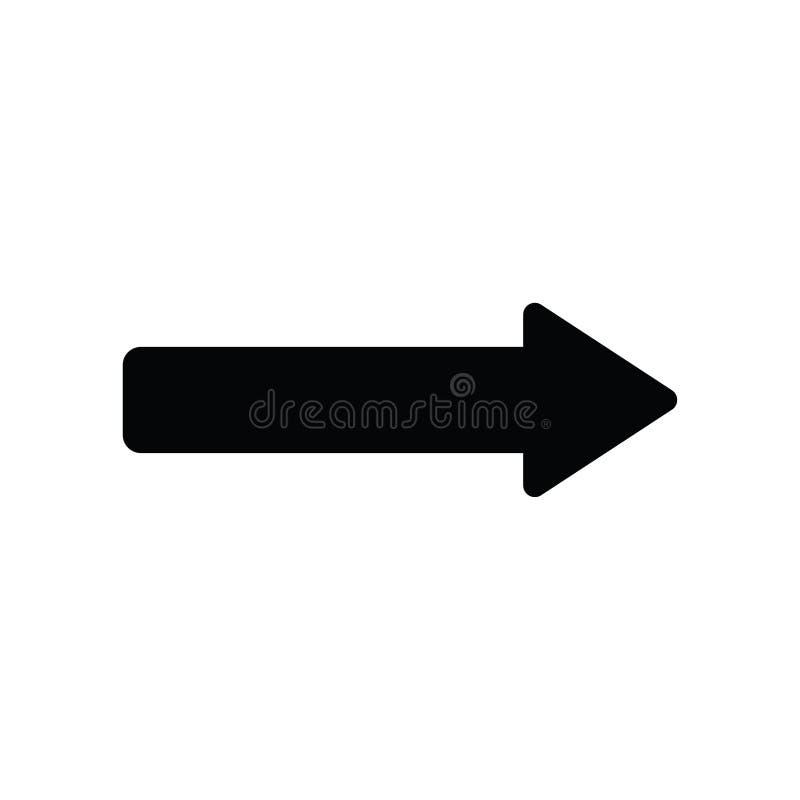 Right arrow sign vector stock vector. Illustration of navigate - 197652918
