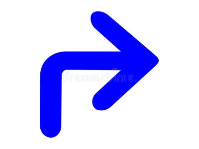 Right arrow turn stock illustration. Illustration of brand - 371963669