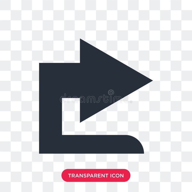 Right Arrow Vector Icon Isolated on Transparent Background, Right Arrow ...