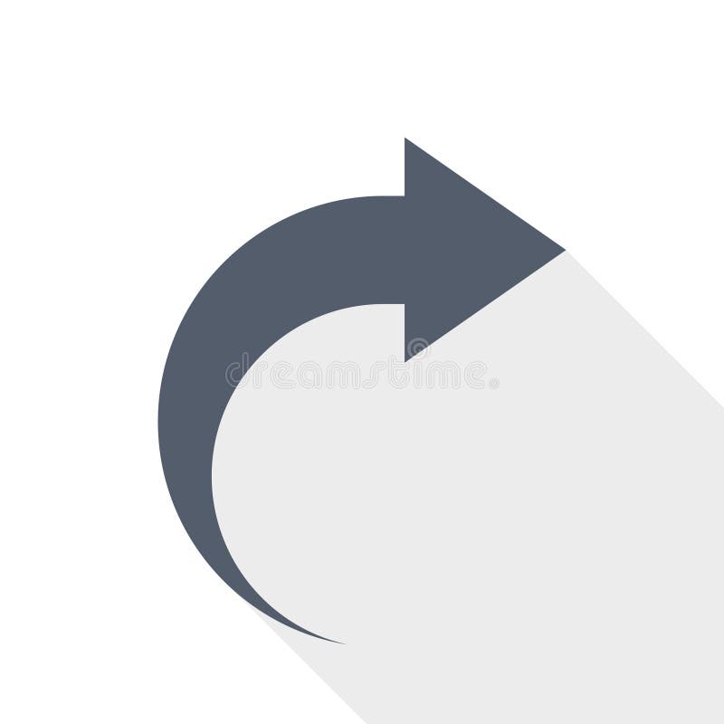 Right Arrow Vector Icon, Next Concept Flat Design Illustration Stock ...