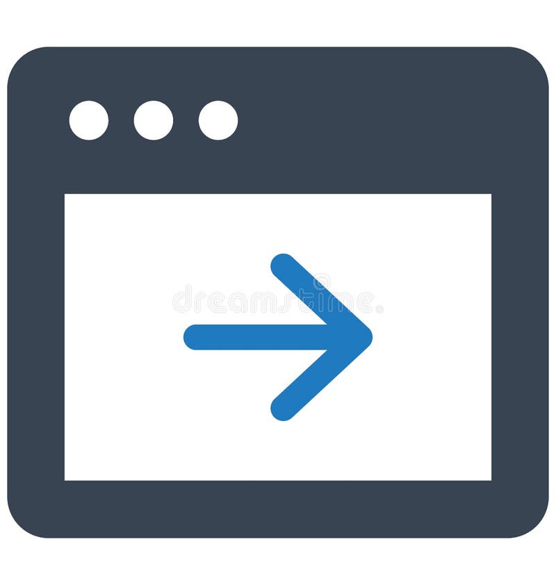 Right Arrow Vector Related To Web Browser Windows and Fully Editable ...