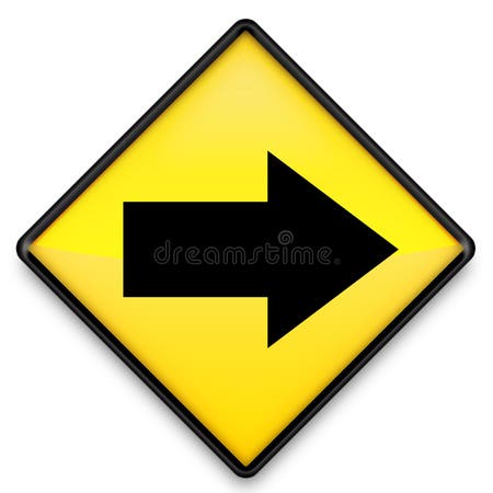 Right Arrow Yellow Sign Stock Illustrations – 5,923 Right Arrow Yellow ...