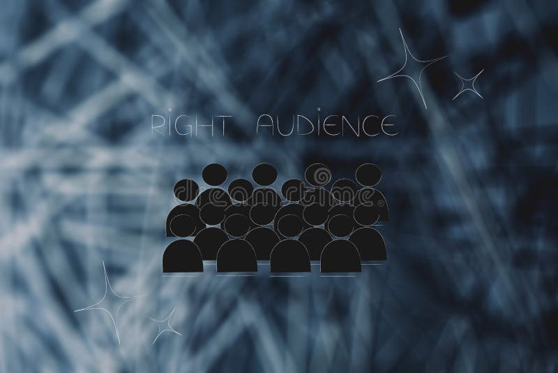 The Right Audience with Positive Feedback Above Stock Illustration ...