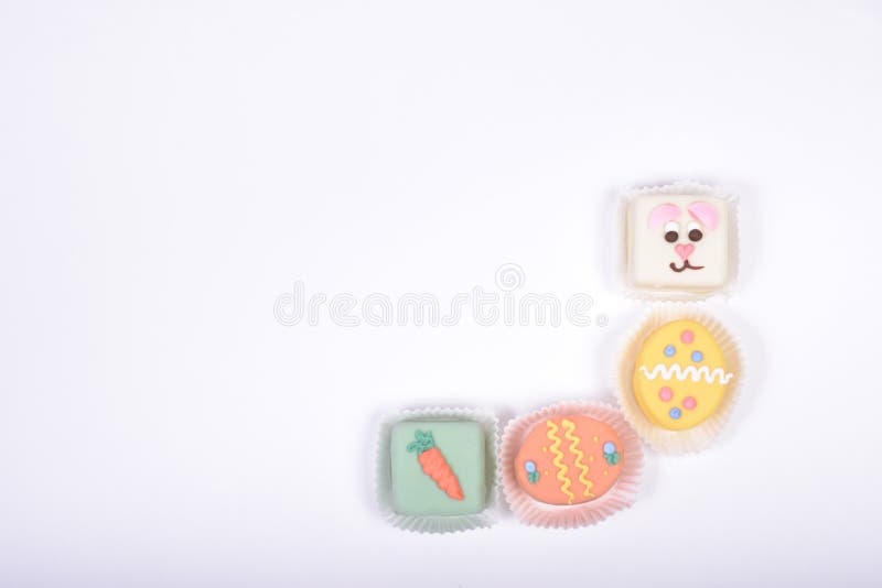 Right Bottom Frame Corner Made from Small Easter Cakes Stock Photo ...