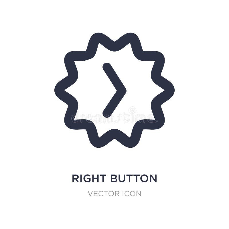 Right Button Icon in Different Style Vector Illustration. Two Colored ...