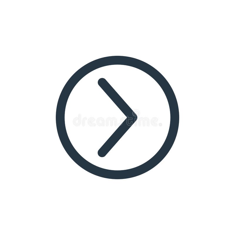 Right Chevron Icon Vector from Arrows Concept. Thin Line Illustration ...