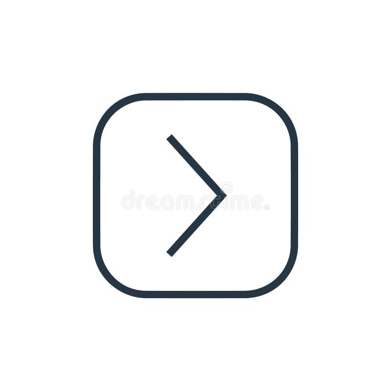 Right Chevron Icon Vector from Arrows Concept. Thin Line Illustration ...