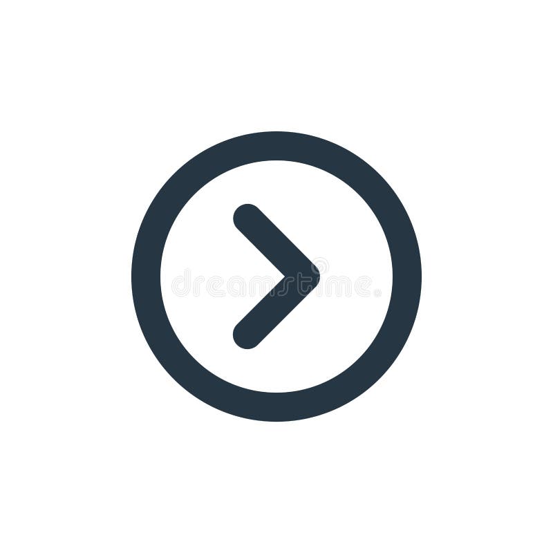 Right Chevron Icon Vector from Essentials Ui Concept. Thin Line Illustration of Right Chevron ...