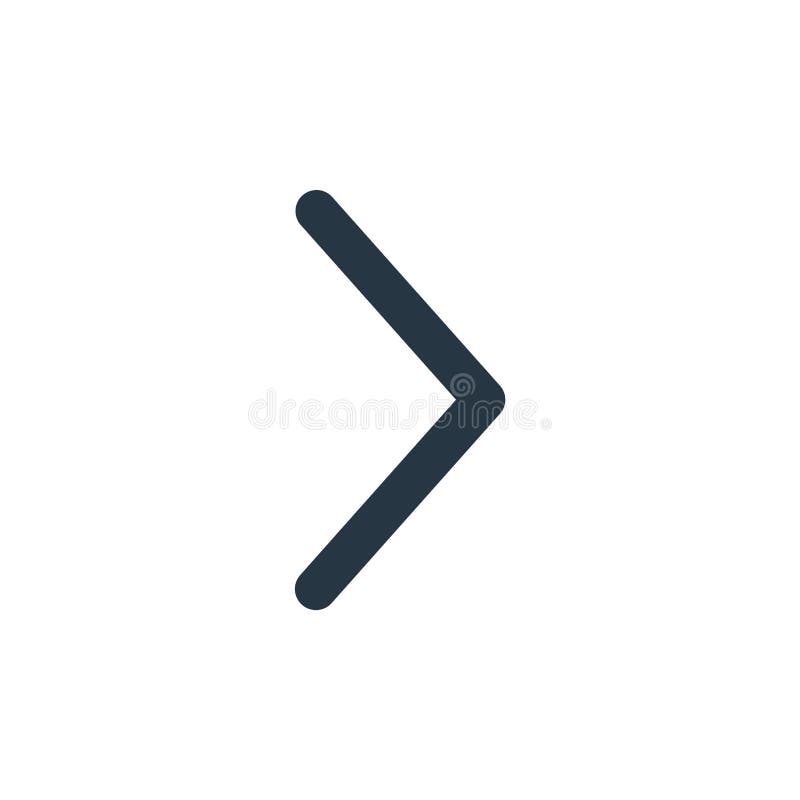 Right Chevron Icon Vector from Essentials Ui Concept. Thin Line ...