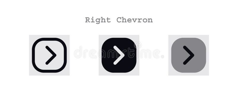 Right chevron icons pack stock vector. Illustration of right - 270712932