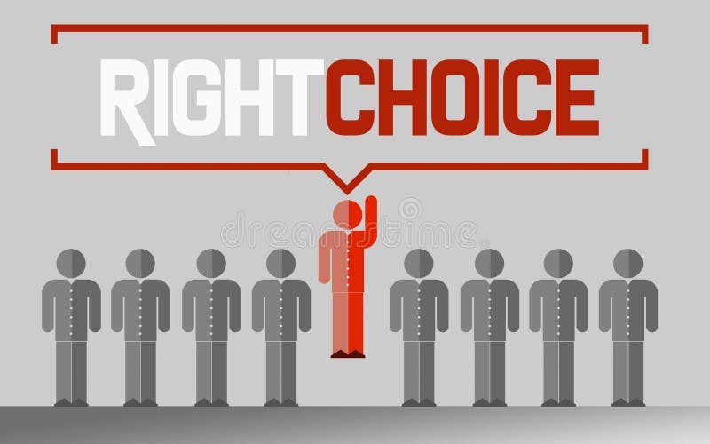 Right Choice Business Unique Concept Stock Illustration - Illustration ...