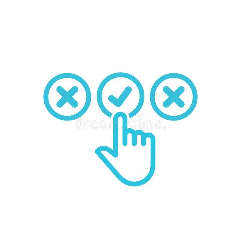 Right Choice Icon, Isolated on White Background Stock Vector ...