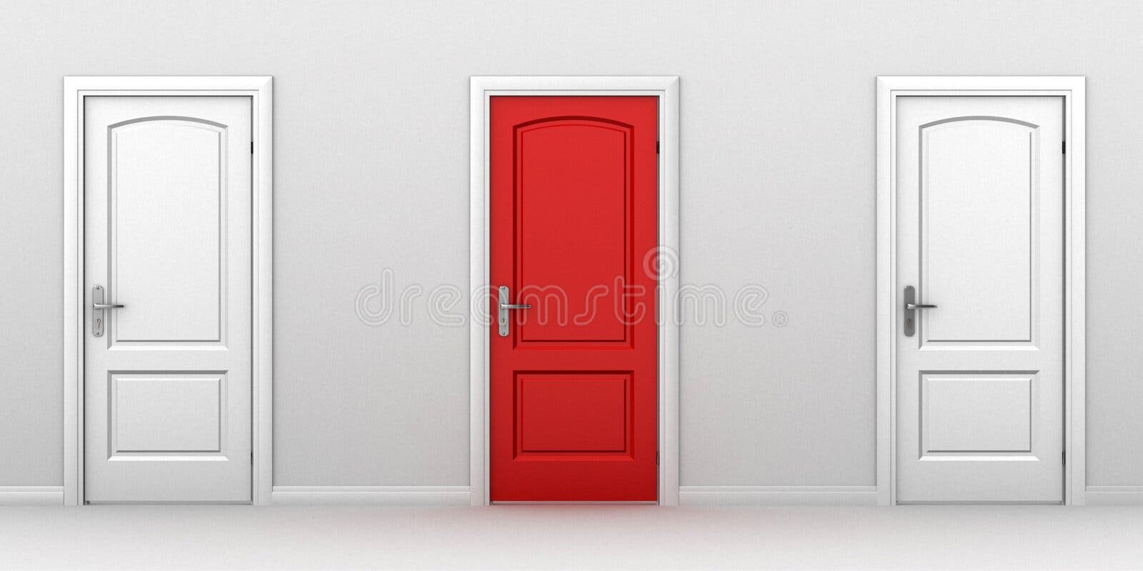 Open Single Red Door stock illustration. Illustration of frame - 9277225