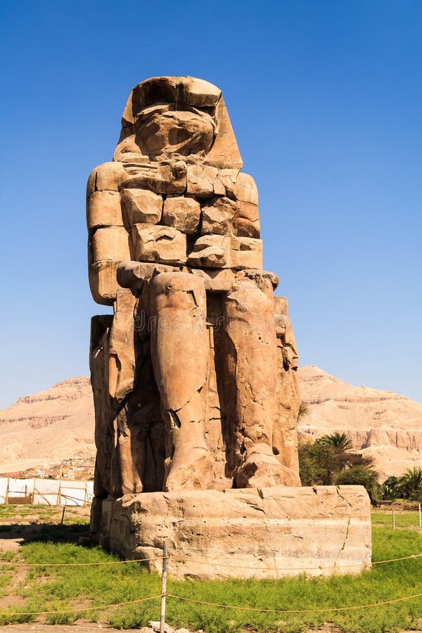 Right Colossi of Memnon stock image. Image of schulpture - 25561399