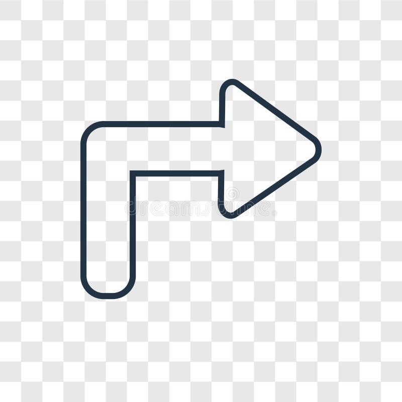 Right Curve Sign Icon Vector Isolated on White Background, Right Curve ...