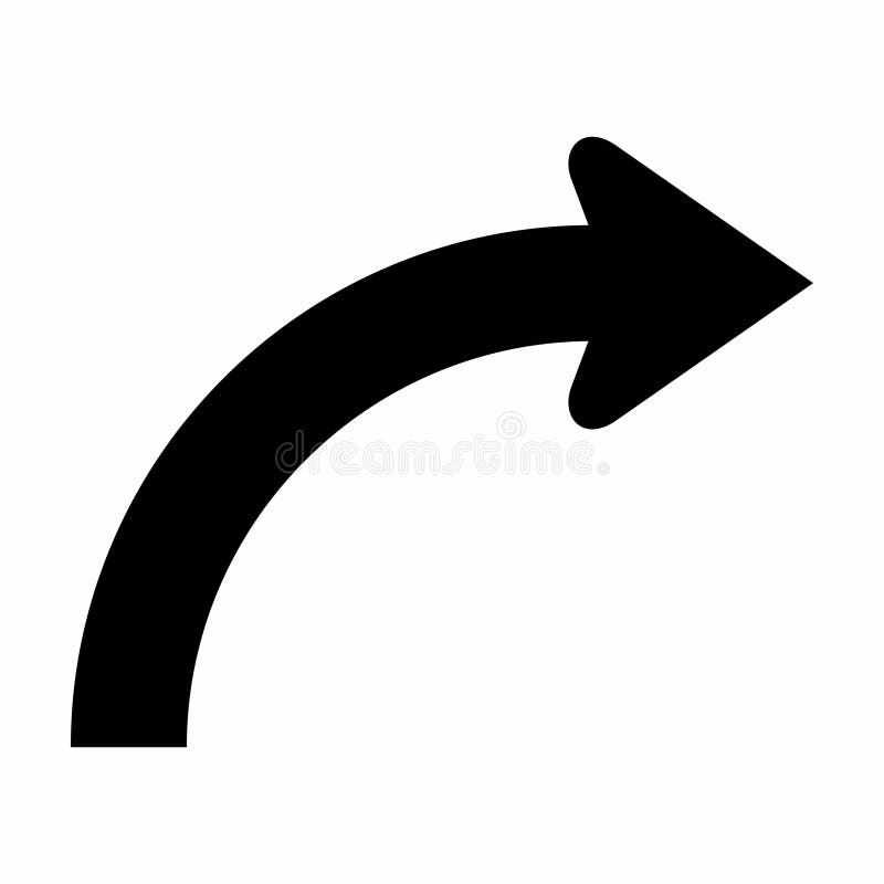 Right curve icon stock vector. Illustration of circle - 287757609