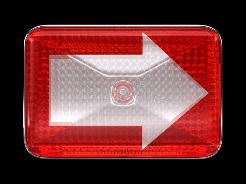 Right Direcion Arrow Button or Headlight Stock Illustration ...