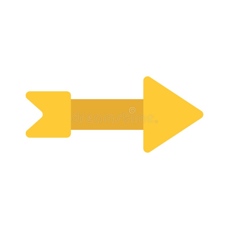 Right Direction Arrow Flat Style Icon Vector Design Stock Vector ...