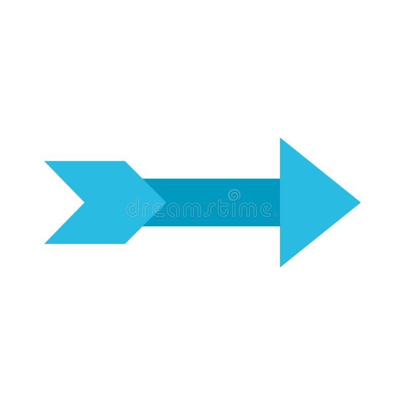 Right Direction Arrow Flat Style Icon Vector Design Stock Vector ...