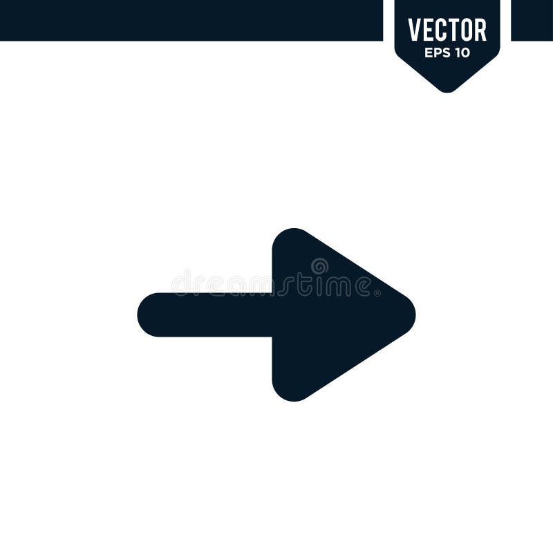 Right Direction Arrow Icon Collection in Solid Color or Glyph Style ...