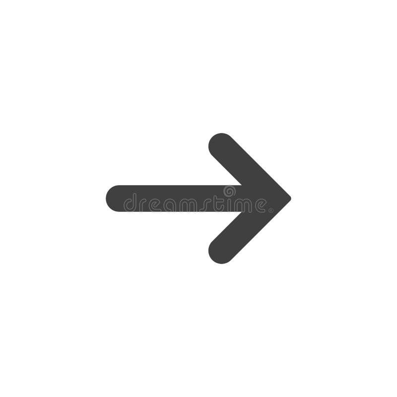 Right Direction Arrow Vector Icon Stock Vector - Illustration of flat ...