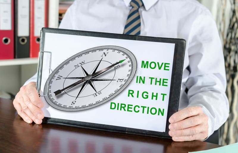 Right Direction Concept on a Clipboard Stock Image - Image of strategy ...