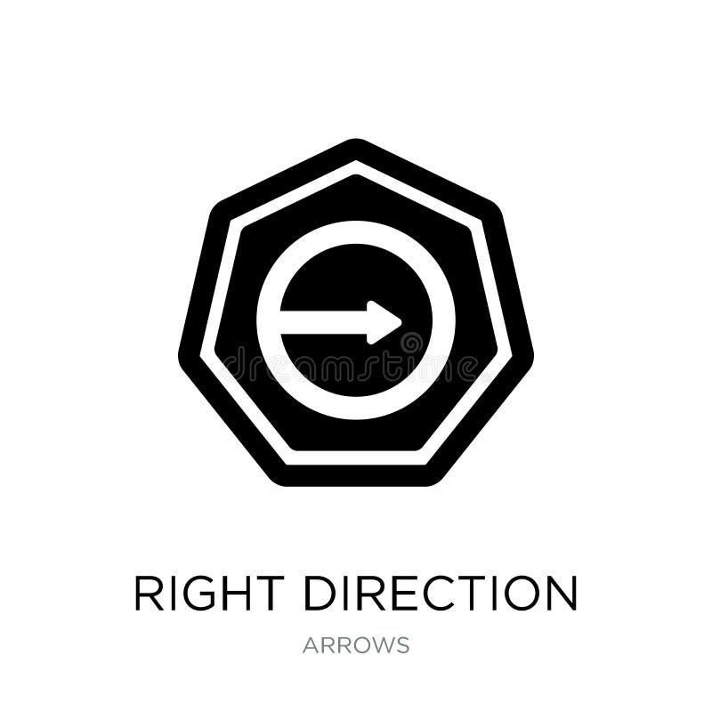 Right Direction Icon in Trendy Design Style. Right Direction Icon ...