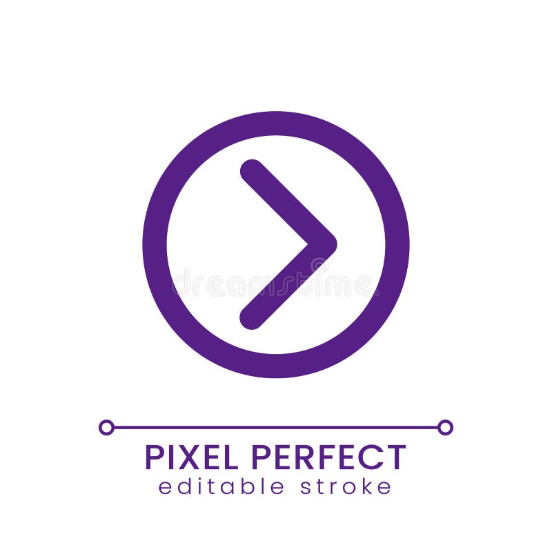 Right Direction Pointer Black Glyph Ui Icon Stock Vector - Illustration ...