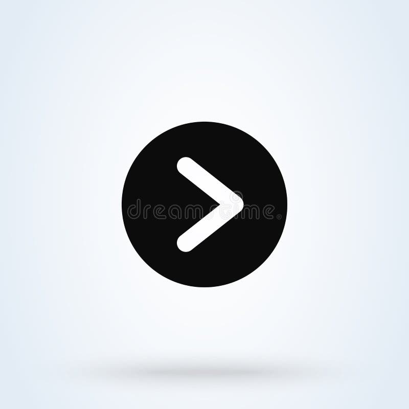 Right Direction Sign. Simple Vector Modern Icon Design Illustration ...