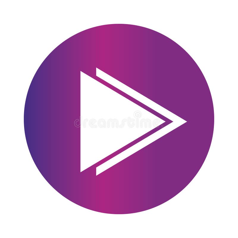 Right Double Arrow Continue Icon Button Gradient Style Stock Vector ...