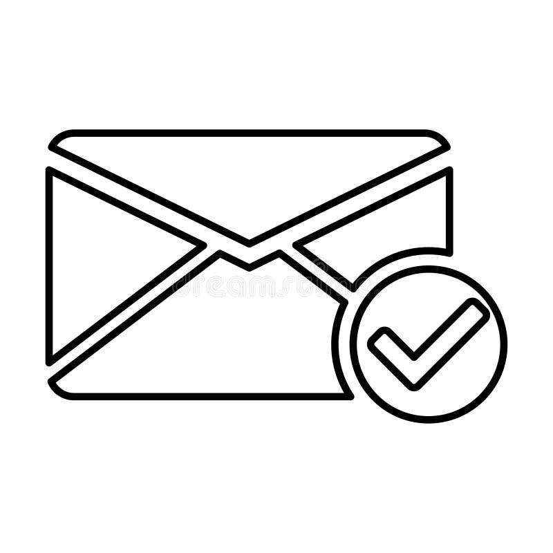 Right Email Icon stock vector. Illustration of symbol - 258285036