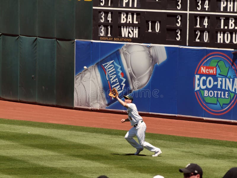 Right Fielder Gabe Gross Opens Glove To Catch Ball Editorial Photo ...