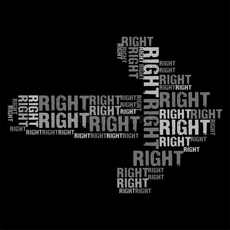 Right Gray stock vector. Illustration of decisions, goal - 97154146