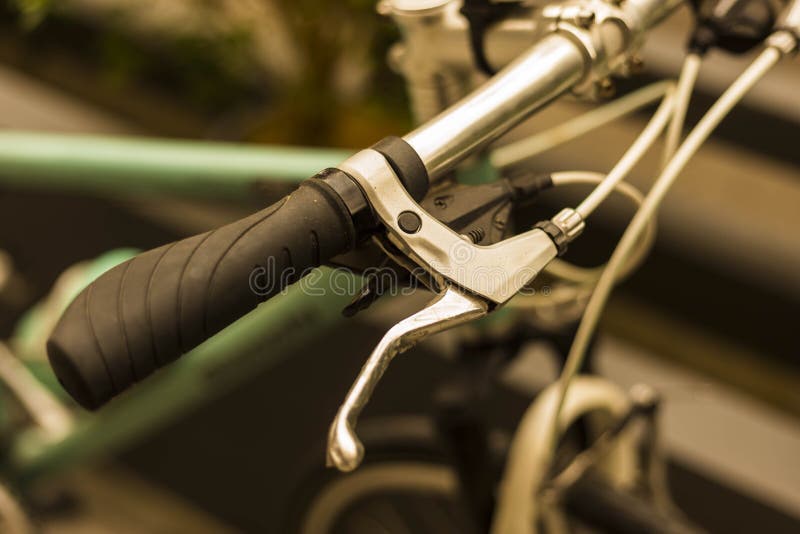 Right Hand Bicycle Brake Model Old. Stock Photo - Image of frame, speed ...