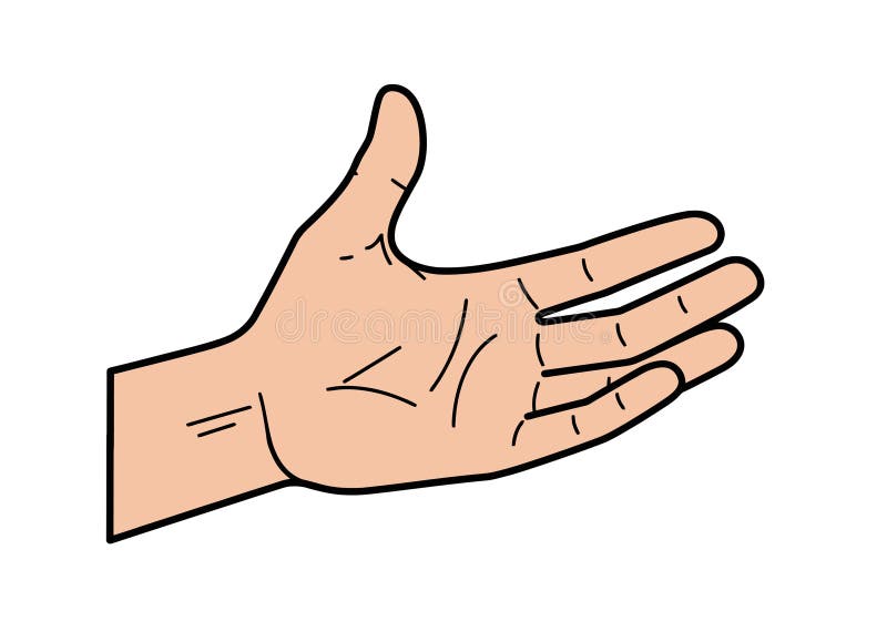 Cartoon hand clipart. stock illustration. Illustration of sign - 362243140